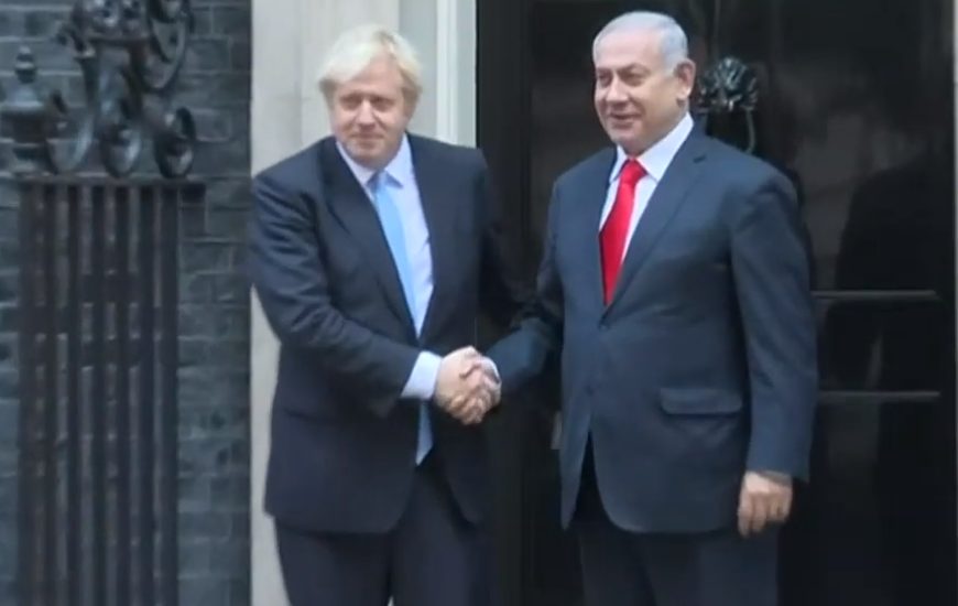 Israel-venn Boris Johnson møter Benjamin Netanyahu