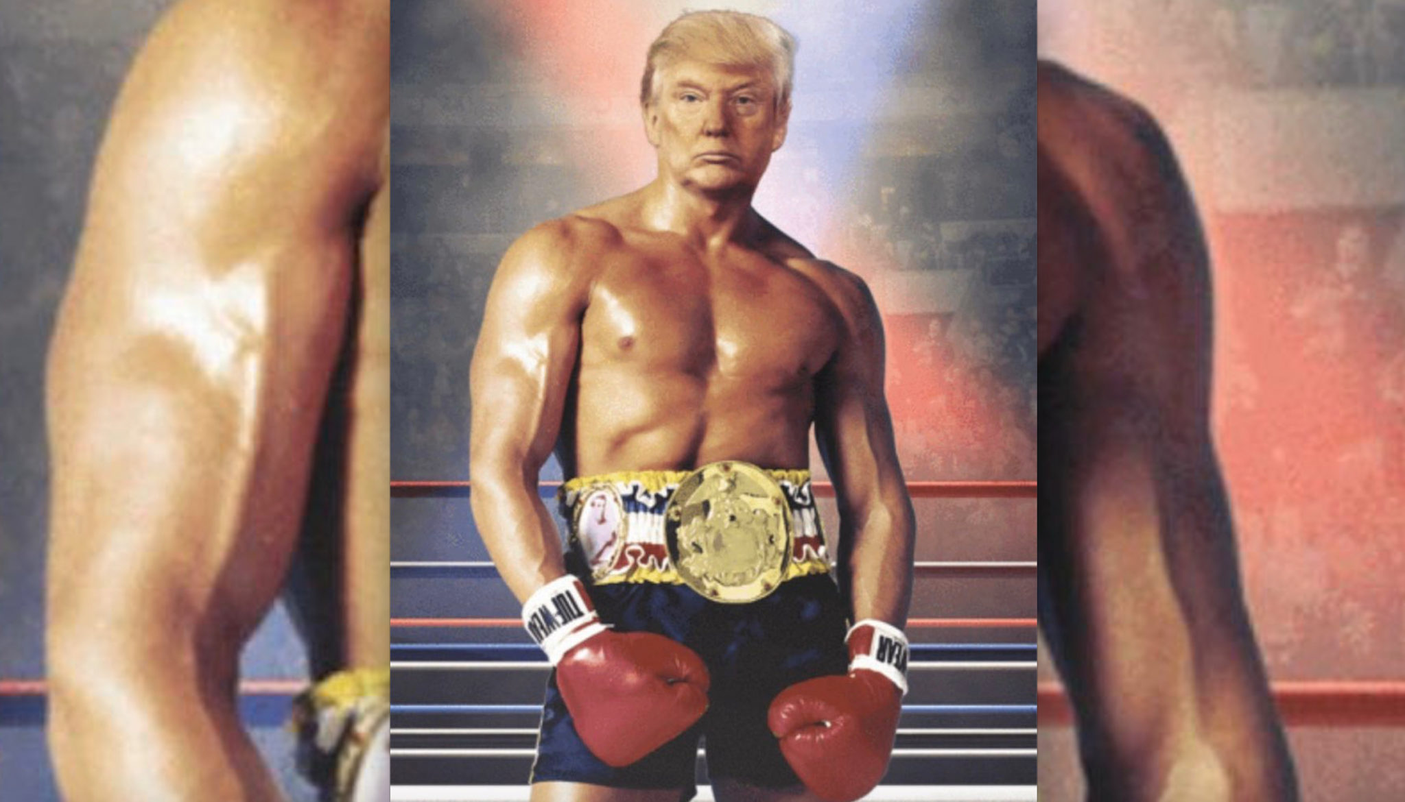 Demonstranter i Hong Kong viser bilder av Trump som Rocky – Document