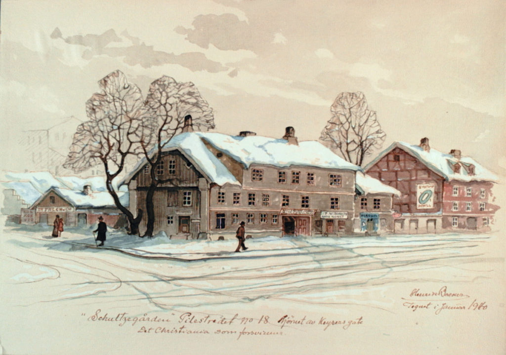 Pilestredet 18 (Peckel-gården) i januar 1940 – Document