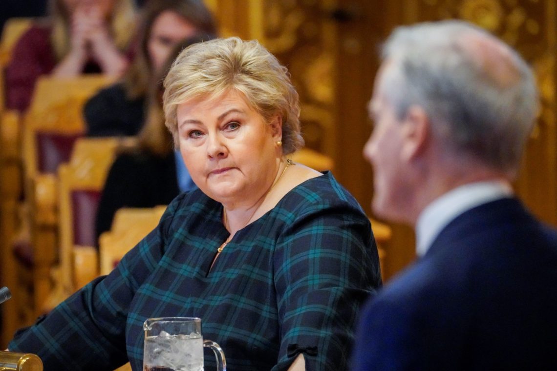 Erna hardt ut mot regjeringen: – En karikatur av venstresiden – Document