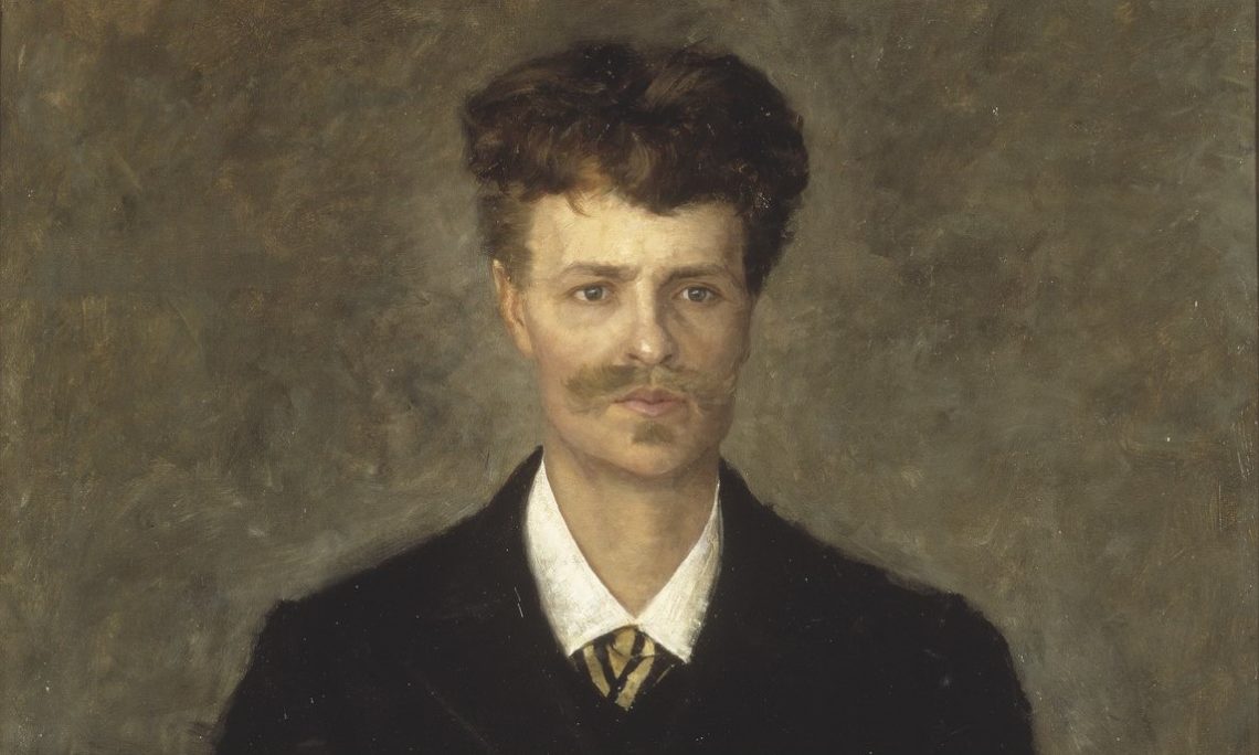 Portrett av forfatteren August Strindberg (1885). – Document