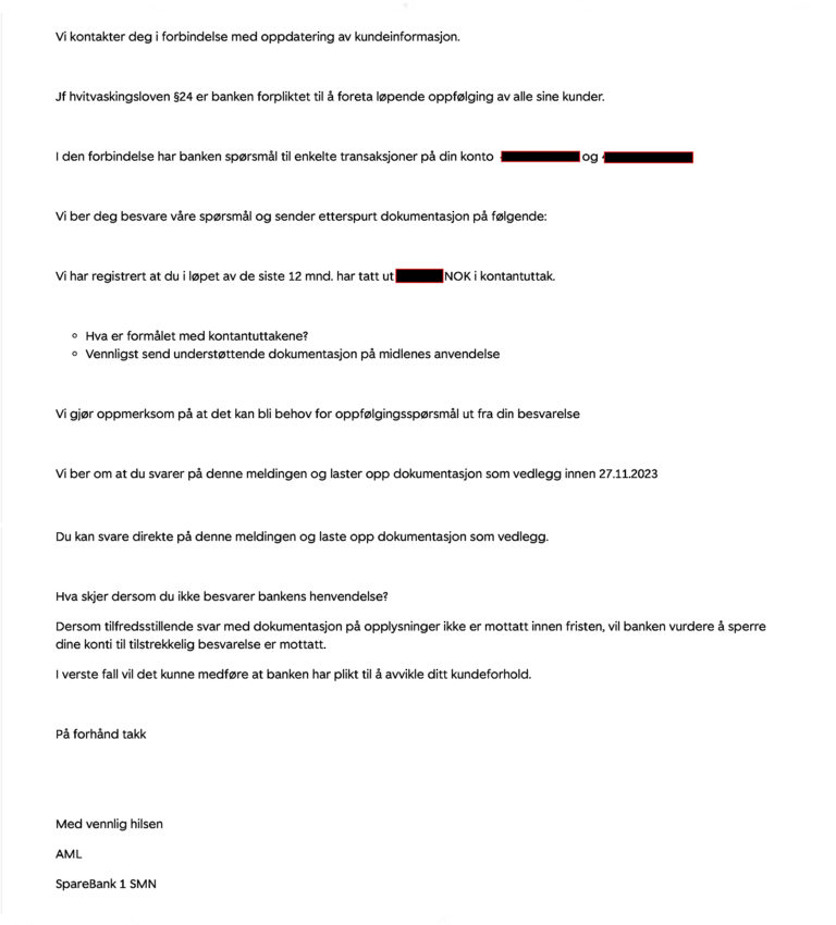 Banken mistenker meg for hvitvasking fordi jeg bruker kontanter