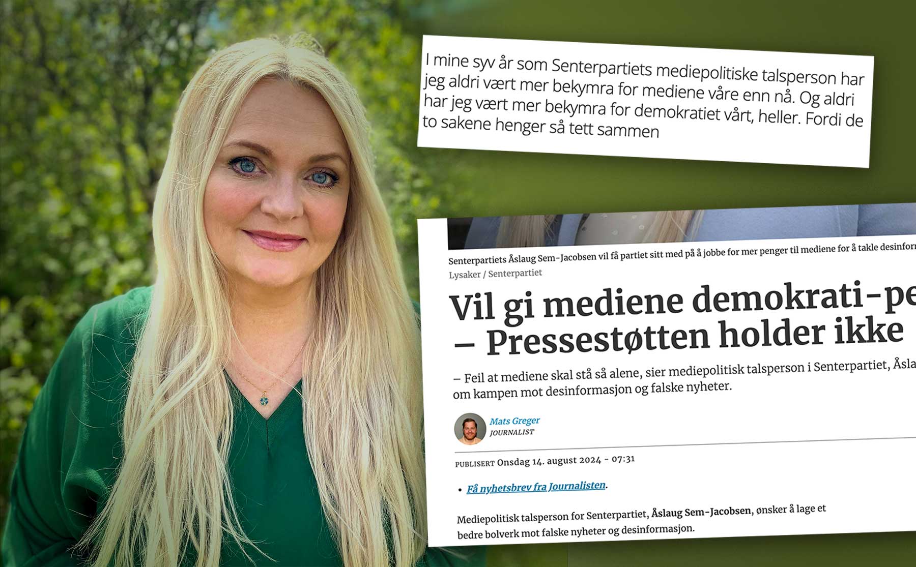 Senterpartiet vil bruke med­strøms­mediene til flere statlige sensur­tiltak
