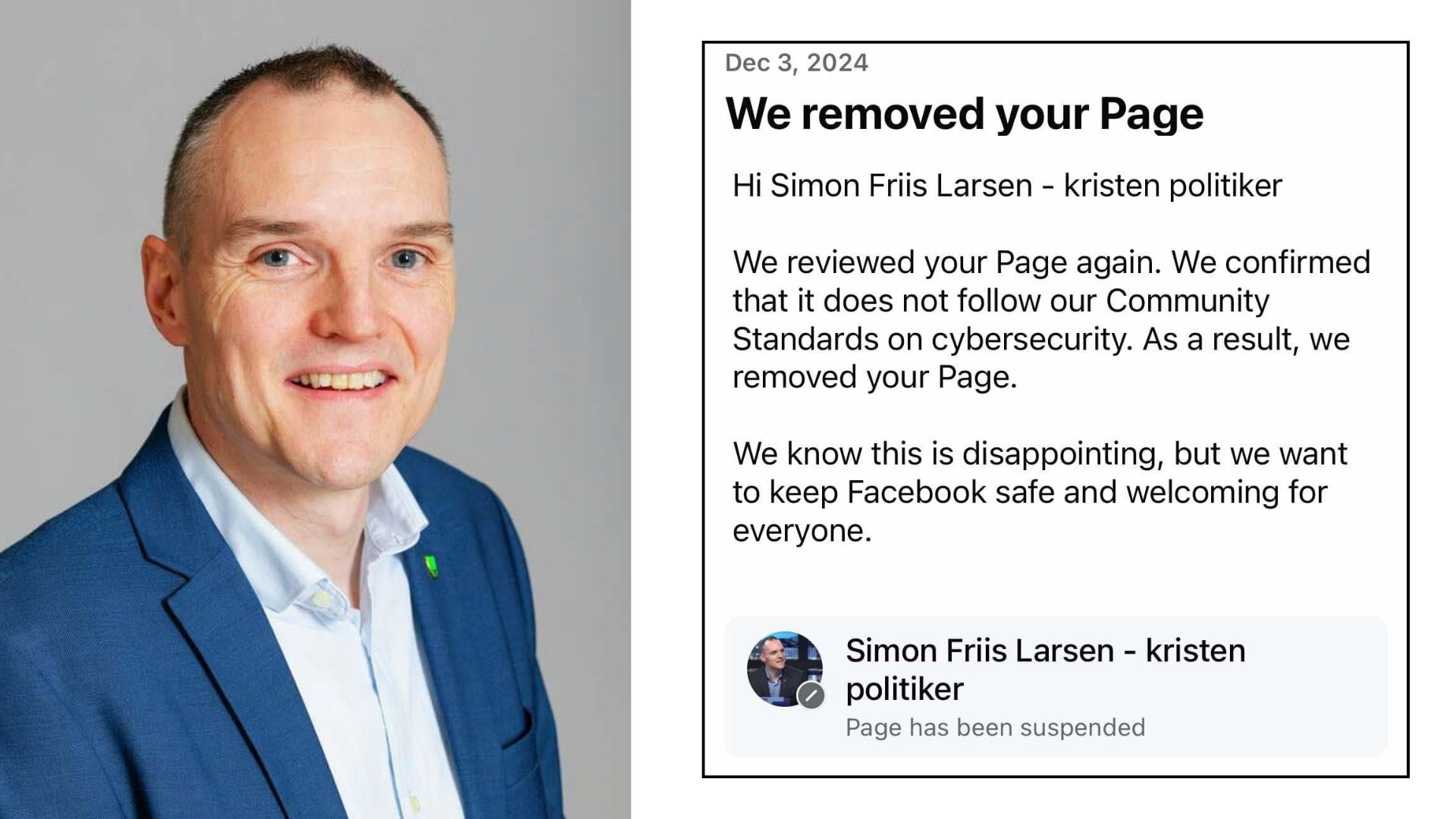 Facebook utestenger Konservativt-politiker: – Angrep på ytringsfriheten