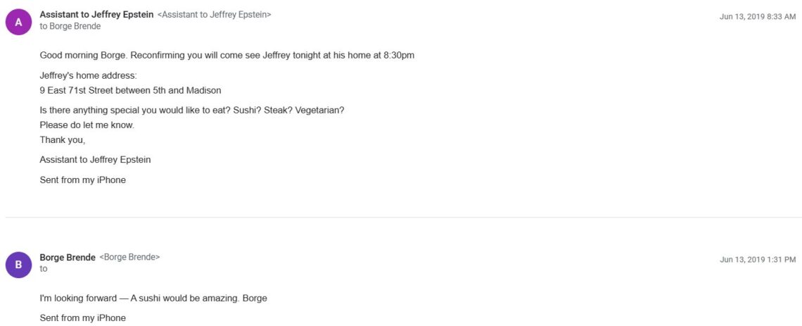 Børge Brende – probably the last Norwegian to meet Epstein alive ...